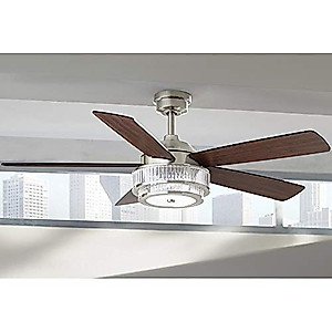 Home Decorators Collection 52384 Caldwell 52 in. LED Brushed Nickel Ceiling Fan