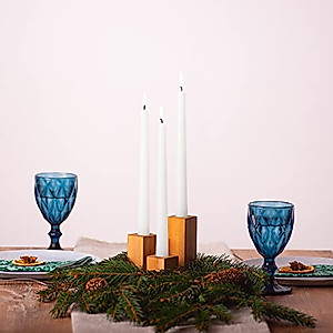 CANDWAX White Taper Candles 10 inch Dripless - Set of 4 Tapered Candles Ideal as Dinner Candles - Smokeless and Unscented Taper Candles Long Burning - Hand Poured Tall Candlesticks