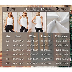 VICHYIE Summer Sleeveless Tank Tops Cami Basic Top for Women Shirt Ribbed Racerback Blouses Black M