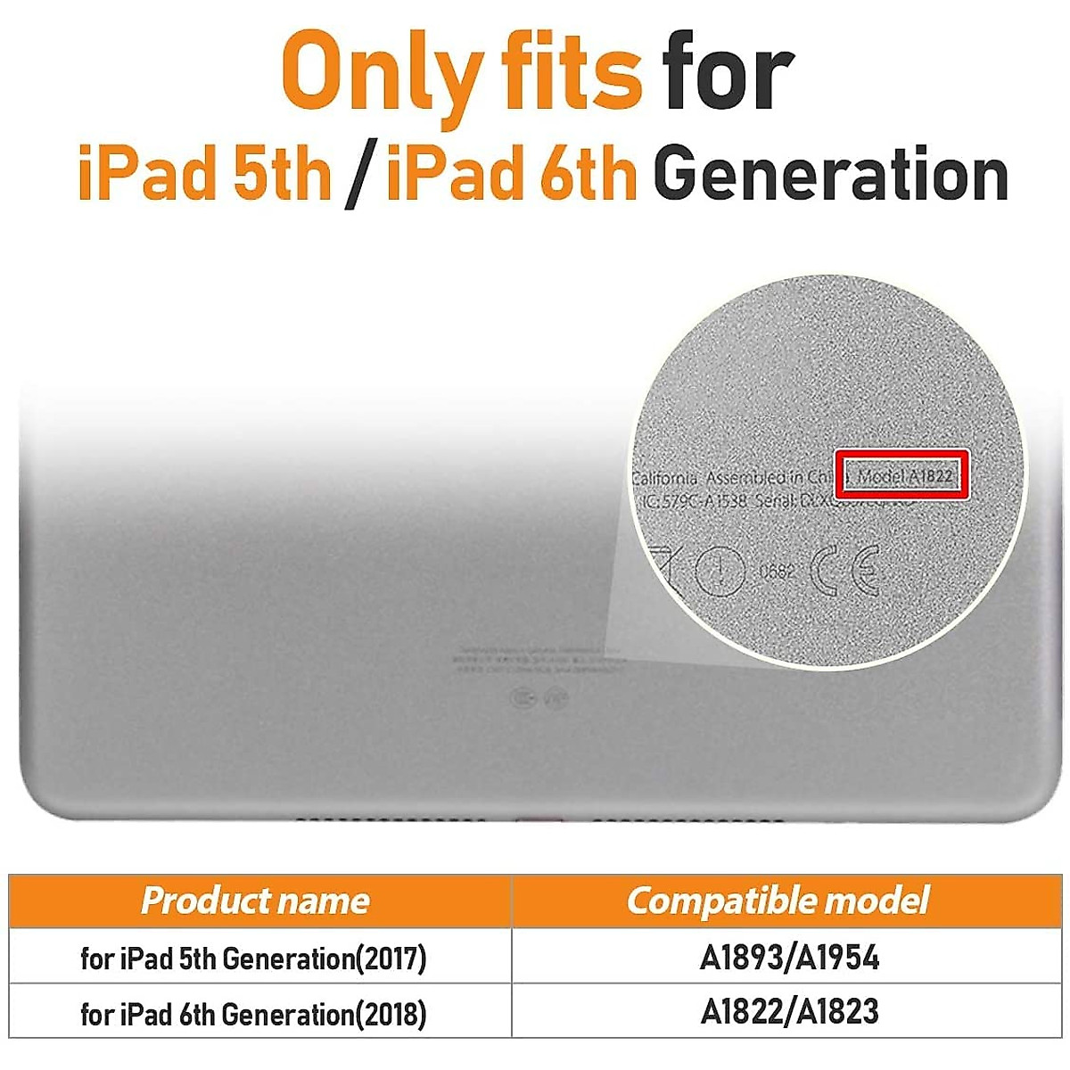 iPad 5th/6th Generation Case 9.7 Inch 2017 2018 for Kids with 360 Rotating Stand+Hand Strap | Military Grade Heavy Duty Rugged Shockproof Case for iPad 6th/5th Gen 9.7" A1893/A1954/A1822/A1823 | Black