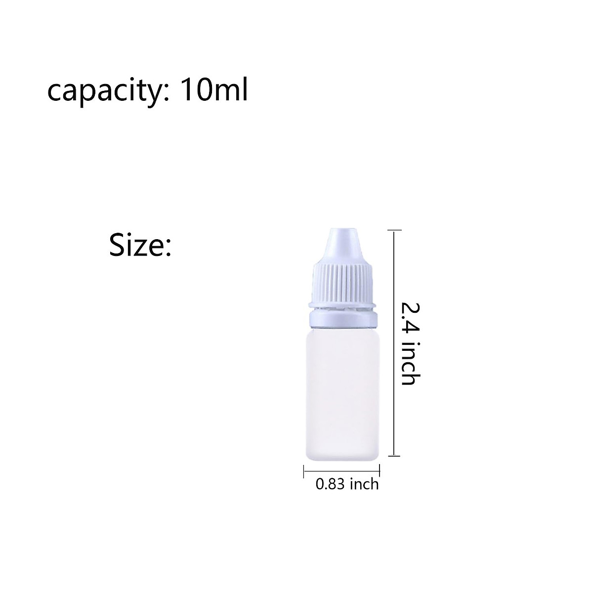 Muluo 30 Pcs 10 ml Empty Plastic Squeezable Eye Dropper bottle Plastic dropper bottle Portable Eye Drop Container with Screw Cap and Plug