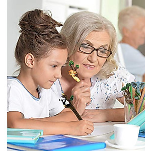 Planet Pens Bundle of Cute Giraffe, Elephant, Panda, & Sloth Novelty Pens - Ballpoint Pens Colorful Zoo Animals Writing Pens Instrument For School & Office - 4 Pack