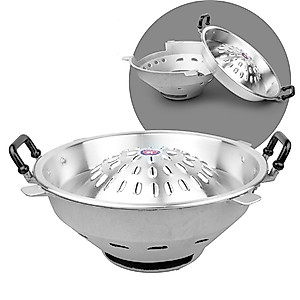 SHEEWAN Aluminum Thai Korean Charcoal Barbecue Stove + BBQ Grill Topper 30 cm 12"