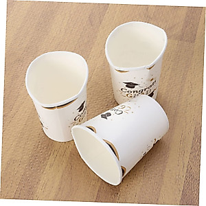 MUSISALY 10pcs Graduation Cups Disposable Cups Beer Paper Mugs Class of 2022 Paper Cups Congrats Grad Cups Beverages Cups Disposable Paper Cups Graduation Season Grace