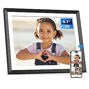 Arktronic 2K WiFi Digital Picture Frame 32GB, Digital Photo Frame 2048x1536 IPS Touch Screen, Electronic Picture Frame Auto-Rotate, Instantly Share Photos/Videos via App & Email, Gift for Mom, Black