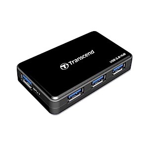 Transcend USB 3.0 4-Port Hub TS-HUB3K, Black