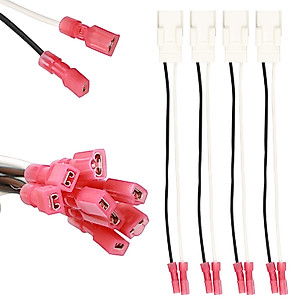 Car Speaker Adapter Wire Harness Front Rear Door 72-6514 Compatible for Jeep Dodge Chrysler Town & Country Dakota Ram Wrangler Speaker Wiring Harness Speaker Connector 4 Pack