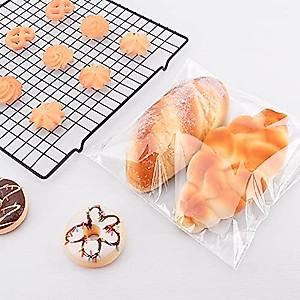 Awpeye Cellophane Bags 8x16 Inches, 100 Pack Cellophane Gift Bags, Cellophane Wide Clear Bags For Mugs, Wine Bottles And Small Baskets 1.4 Mil Thick