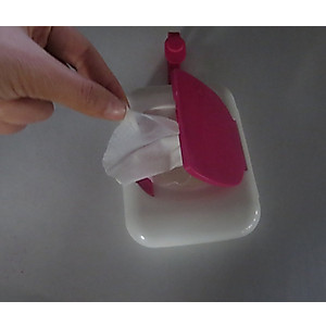 Portable Wet Tissue Box Wipes Dispenser Case Outdoor Tissue Box for Baby Travel (red)