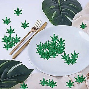 Ambishi 120pcs Marijuana Leaf Confetti, Have a Dope Birthday/420 Birthday Party Table Decorations, Adult Birthday Party Supplies