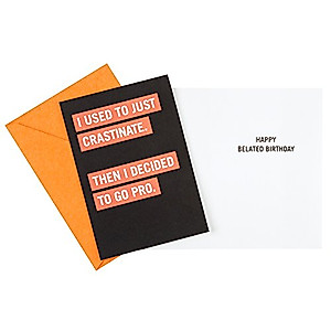 Hallmark Shoebox Funny Belated Birthday Card Assortment (5 Cards with Envelopes), Belated, 5 Cards (1399RZG1000)