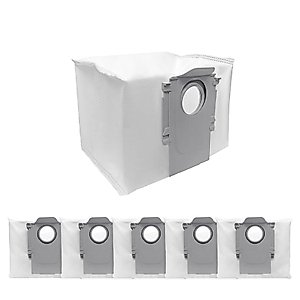 6 Pcs Replacement Dust Bags Refill Kit Compatible with Roborock Q5 Max+ / S8+ / S8 Pro Ultra / S7 MaxV Ultra / S7 Max Ultra / Q7+ / Q7 Max+ / Q8 Max+ / Q5 Pro+ / Q5+ Robotic Vacuums 3L Large Capacity
