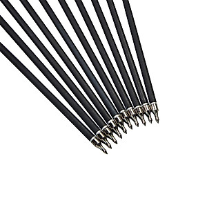 AMEYXGS 12 Pcs Archery Hunting Arrows Mix Carbon 30 Inch Flu Flu Arrows spine 500 Target Practice Arrows with 4 Turkey Feather Replaceable Arrowhead for Outdoor Hunting Shooting(Green)