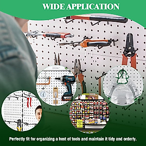 Yauhar 50Pcs 6"/15CM Pegboard Hooks Assortment Set, Metal Peg Board Hooks with 2.5mm Hole Pitch 4mm Wire Diameter Slatwall Hanging Hook for Garage Organization Wall Hanging (Black)