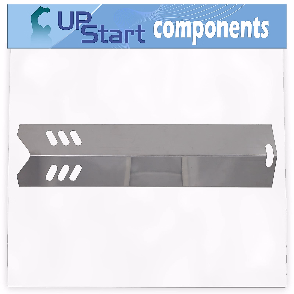 2-Pack BBQ Grill Heat Shield Plate Tent Replacement Parts for Backyard Grill BY14-101-001-099 - Compatible Barbeque Stainless Steel Flame Tamer, Flavorizer Bar, Vaporizer Bar, Burner Cover 15"