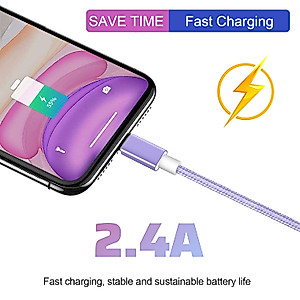 iPhone Charger,【Apple MFi Certifide】 4 Pack iPhone Cord iPhone Charging Cable Nylon Braided Compatible with iPhone 14 13 12 11 Pro Max Xs Xr 8 7