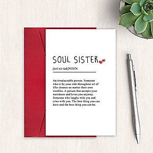 Ulbeelol Birthday Card, Envelope, A, Sister, Friendship, Friend, 1 Piece