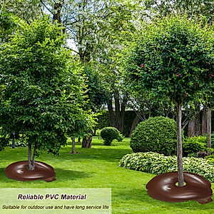 6 Pieces Tree Watering Ring Tree Watering Bag 15 Gallon 20 Gallon PVC Planting Water Bag Slow Release Drip Irrigation Ring Round Reusable Automatic Watering Bag for Trees Shrub Planting