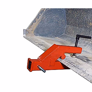 ECOTRIC Clamp On Trailer Hitch 2" Ball Mount Receiver Adapter Deere Bobcat Tractor Bucket