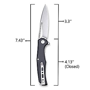 SENCUT CITIUS Pocket Knife, Folding Knife for EDC (Black)