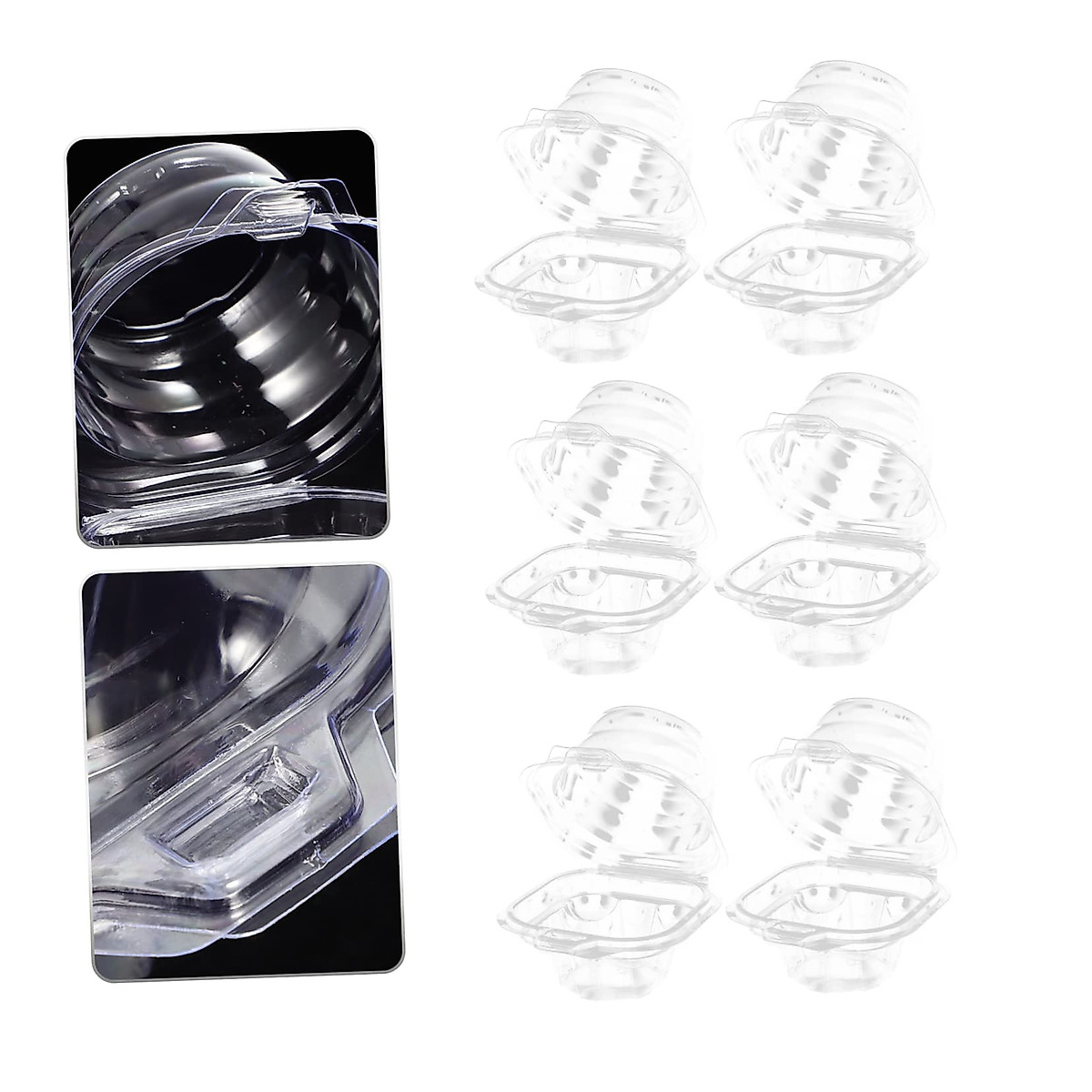 SOLUSTRE 150 Pcs Cake Packing Box Transparent Cake Cases Baking Cake Cases Cake Packing Containers Pastry Boxes Dessert Boxes Cupcake Boxes Cake Storage Boxes Packing Boxes Cookies Boxes