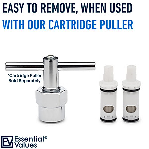 1224 Moen Replacement Faucet Cartridge – Aftermarket Replacement Compatible with 2 Handle Faucets & Moen Tub Shower | Durable Brass 1224b and Plastic - 2 PACK