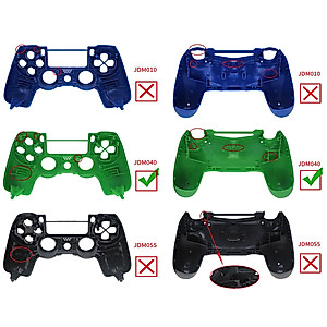 WPS Chrome Controller Case Collection Full Housing Shell + Full Buttons for PS4 Playstation Slim Pro (JDM-040) Controller (Chrome Red & Gold)