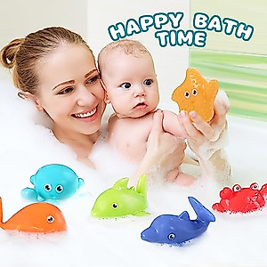 Baby Bath Toys Set of 6, Colorful Rubber Ducks Bath Toys for Toddlers 1-3 Years Old, Safe and Fun Bathtub Toys for Kids