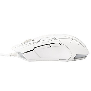 FIRSTBLOOD ONLY GAME. AJ52 Watcher RGB Gaming Mouse, Programmable 7 Buttons, Ergonomic LED Backlit USB Gamer Mice Computer Laptop PC, for Windows Mac Linux OS, Star White