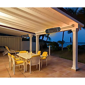 UCARE Wall-Mounted Patio Heater Cover 420D Oxford Waterproof Dustproof Electric Infrared Heater Covers for Indoor Outdoor Garage Backyard Hanging Patio Heaters (Black)