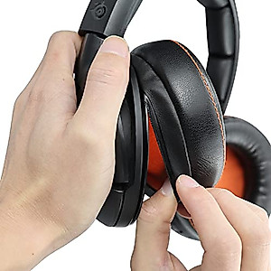 SOULWIT Ear Pads Cushions Replacement, Earpads for SteelSeries Siberia 800 (X800, P800), Siberia 840, SteelSeries H, 9H Gaming Headset, with Softer Protein Leather - Black