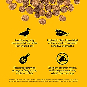 GO! SOLUTIONS Sensitivities – Duck Recipe – Limited Ingredient Dry Cat Food, 16 lb - Grain Free Cat Food for All Life Stages – Cat Food to Support Sensitive Stomachs