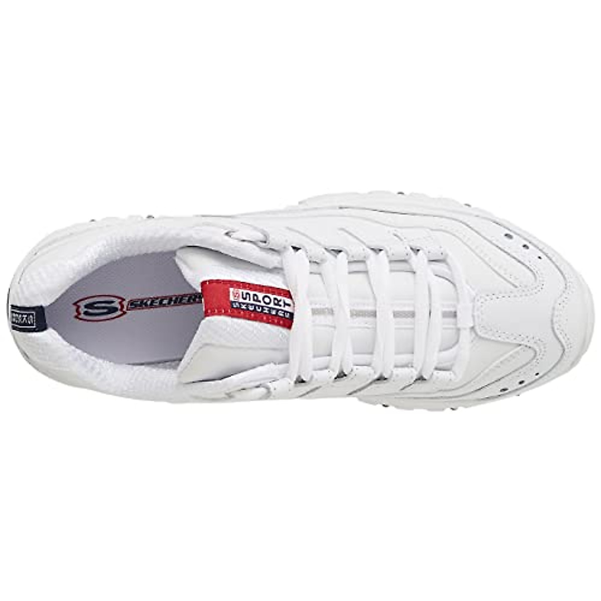 Skechers womens Energy fashion sneakers, White Mesh/Leather, 7.5 US