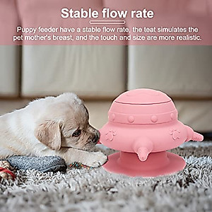Puppy Feeder Milk Bowl for Nursing Puppy, 4 Teats Puppy Bottles for Multiple Puppies, 240ml Doggie Bubble Feeder Puppy Bottles