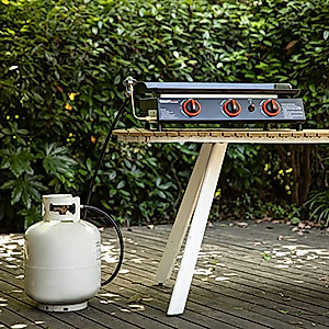 CreoleFeast ADA1001 5 Feet Propane Hose Adaptor, 1 lb Portable Appliance to 20 lb LP Tank Converter with Type 1(QCC1) Connection, Black