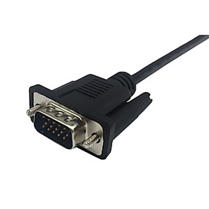 CERRXIAN 1ft VGA SVGA 15 Pin HD15 Male to Male Adapter Video Monitor Cable for PC Laptop TV Porjector(mm)