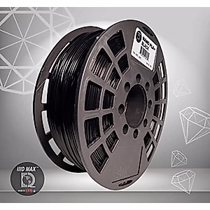 IIIDMAX Nano PLA+ 3D Printer Filament - Enhanced with Nano Diamonds - Tangle Fee, Clog Free, 1.75mm, Dimensional Accuracy +/- 0.03 mm, Nano PLA+ 1kg Spool(2.2lbs), - Fits Most FDM Printers (Black)