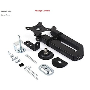 XYGStudy Gas Spring Monitor Stand Arm for 17~30 Inch Display Monitor Screen LCD Free Height Adjustment Support Multi-Angle Rotation and Expansion