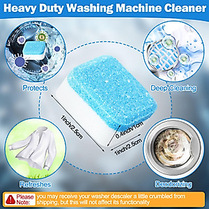 Dansib 100 Pcs Washing Machine Cleaner Tablets Cleaner Descaler Bulk Household Washing Machine Cleaners Deep Cleaning Tablets Safe Deodorizer for Laundry Tub HE Front Loader