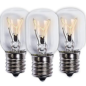 BlueStars 8206232A Whirlpool Microwave Light Bulb Kei 125V 40W Microwave Bulb E17 Fits Whirlpool Maytag Lava Lamps Salt Lamp Bulbs - Replaces 1890433 8206232 AP4512653 (3 Packs)