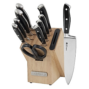 Sabatier Forged Triple Rivet Knife Block Set, 16-Piece, Black