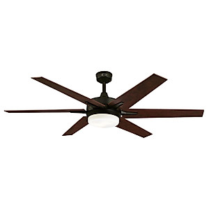 Westinghouse Lighting 74002B00 Transitional Cayuga, Smart WiFi Ceiling Fan Compatible with Amazon Alexa and Google Home with LED Light, Remote Control, 60 Inch, Black-Bronze Finish, Frosted Opal Glass
