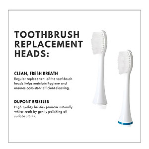 ToiltTree Products Poseidon Replacement Brush Heads for Poseidon Rechargeable Sonic Toothbrush, 12 Pack