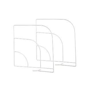 Spectrum Diversified Large Set of 2 Linen Closet & Wardrobe, Pair of Shelf Dividers, Closet Organizers & Storage Straightener, White