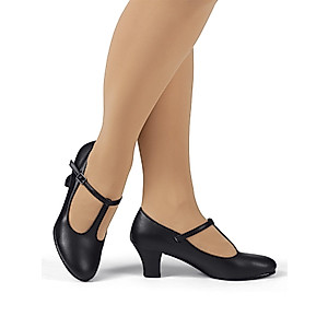 Theatricals Adult 2" T-Strap Character Shoes Tan 08.5 T3300