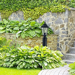 VOLBOZ Outdoor Post Light, Pole Lantern, E26 Base 60W Max, Metal Housing Plus Glass, Wet Location Rated, Bulbs not Included,IP65