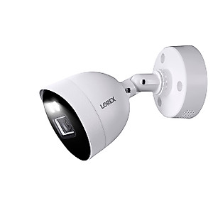 Lorex C884DA Indoor/Outdoor 4K Ultra HD Smart Deterrence CVI Wired Bullet Security Camera, Color Night Vision, Dual Warning LED Lights, Siren, Camera Only (M. ) (Renewed)