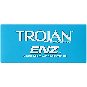TROJAN ENZ Lubricated Condoms, Latex Condoms For Contraception and STI Protection, America’s Number One Condom, 36 Count Value Pack