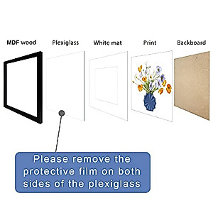 THREELOVE 20x20 Frame Black, Display Picture 16x16 with mat or 20x20 without mat, Photo Poster Picture Frame Wall Mounting Home Decor, 3 PCS