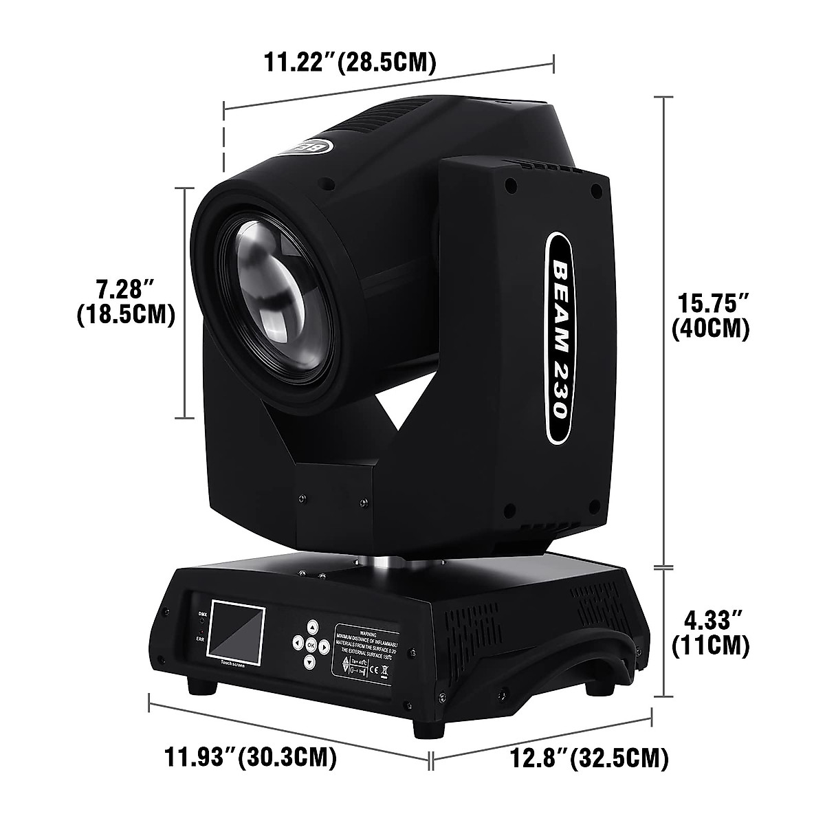 Samger 2 Pack 230W 7R Moving Head Light 8 Prism Full Motion Stage Light 14 Colors 17 GOBO Patterns Two-Way Rotation Supporting DMX512 Moving Head Spotlight DJ Light for Wedding Disco Club Music Party